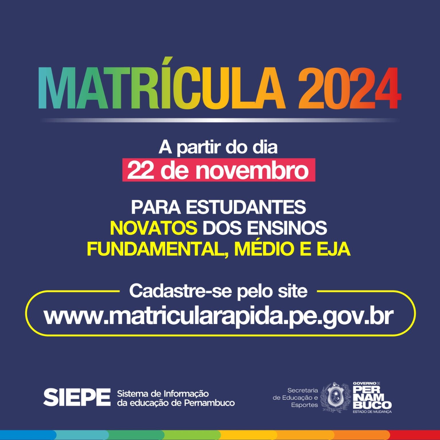 Rede Pública Estadual inicia matrículas para o ano letivo de 2024 – SEE
